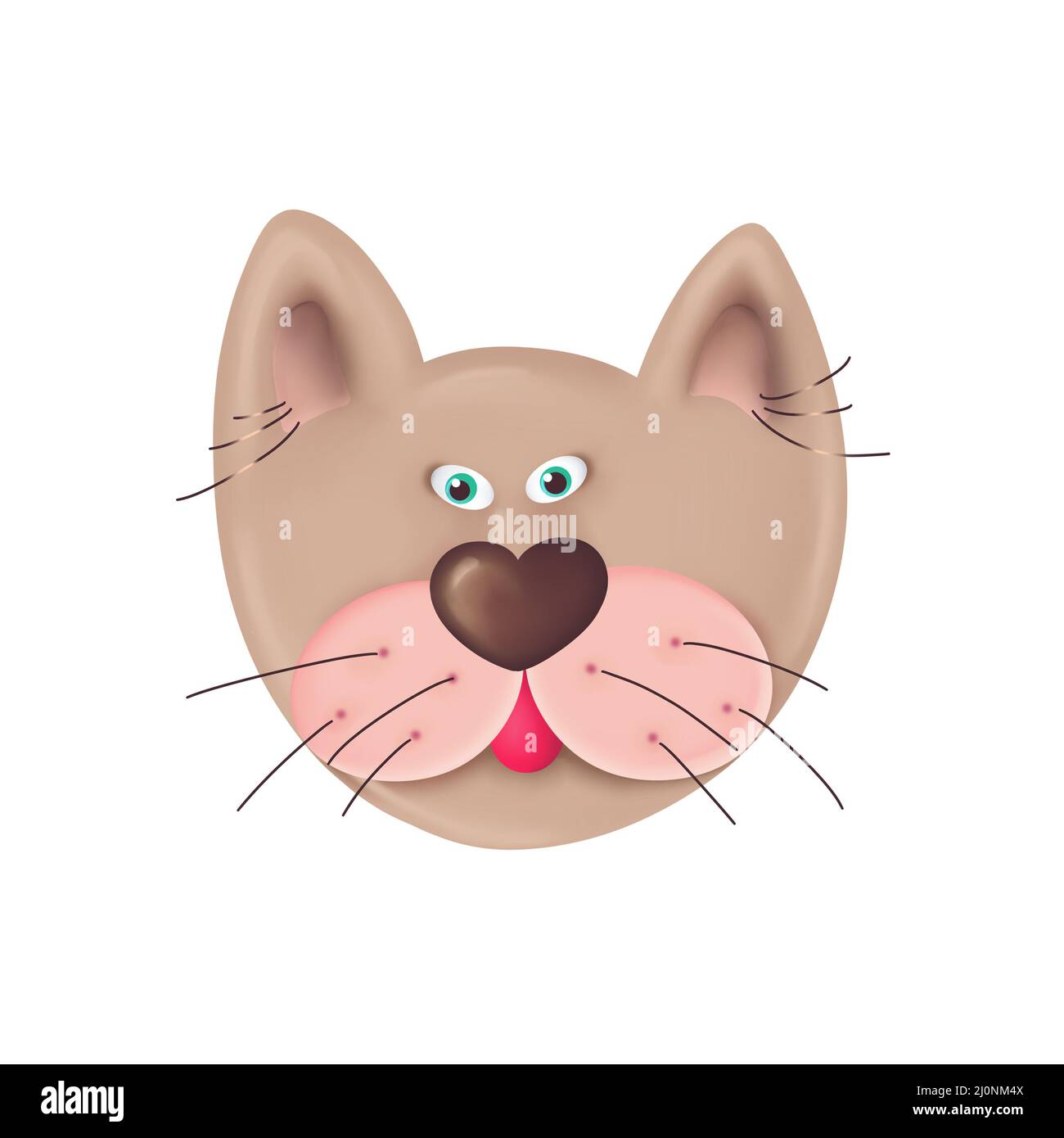 Cat funny icon cartoon Cut Out Stock Images & Pictures - Alamy