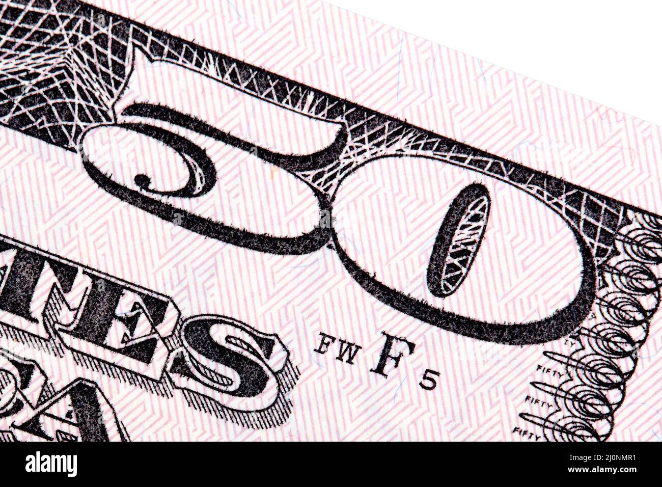 American money, fifty dollar bill close-up shot Stock Photo - Alamy