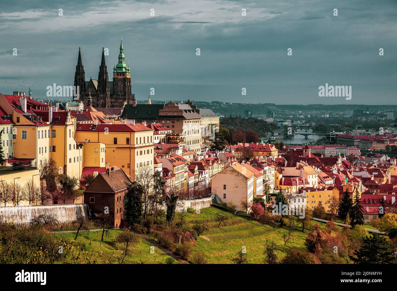 Prague vibrant scene castle hi-res stock photography and images - Alamy
