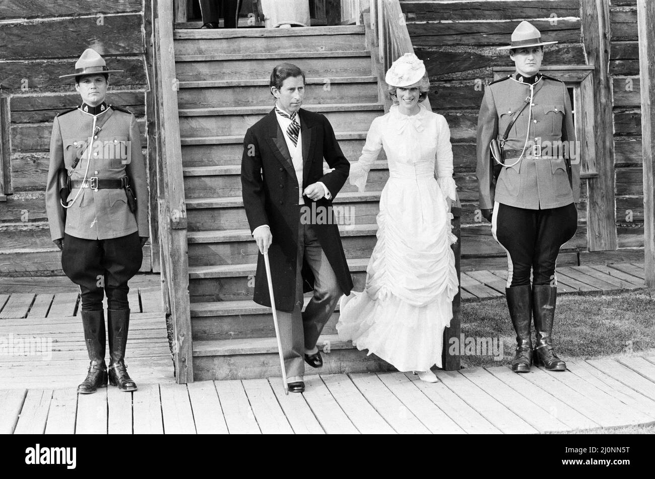 Prince and Princess of Wales tour of Canada in June 1983. Prince ...
