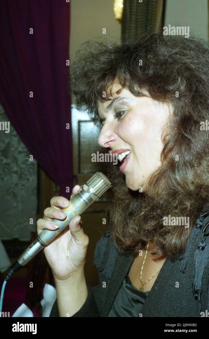 Romanian folk singer Daniela Condurache, 1990 Stock Photo - Alamy