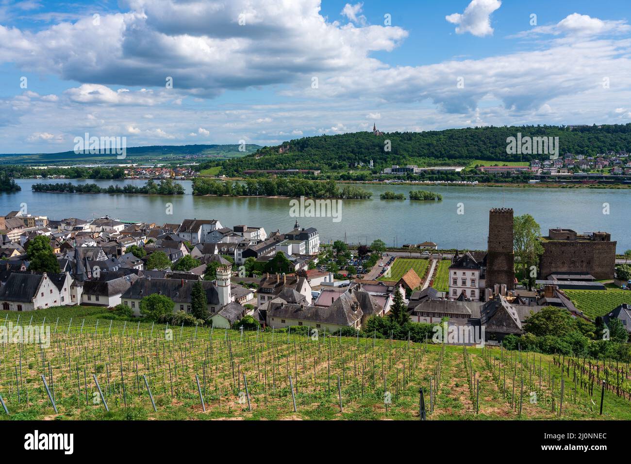 Panoramic view of Ruedesheim am Rhein in Germany Stock Photo - Alamy