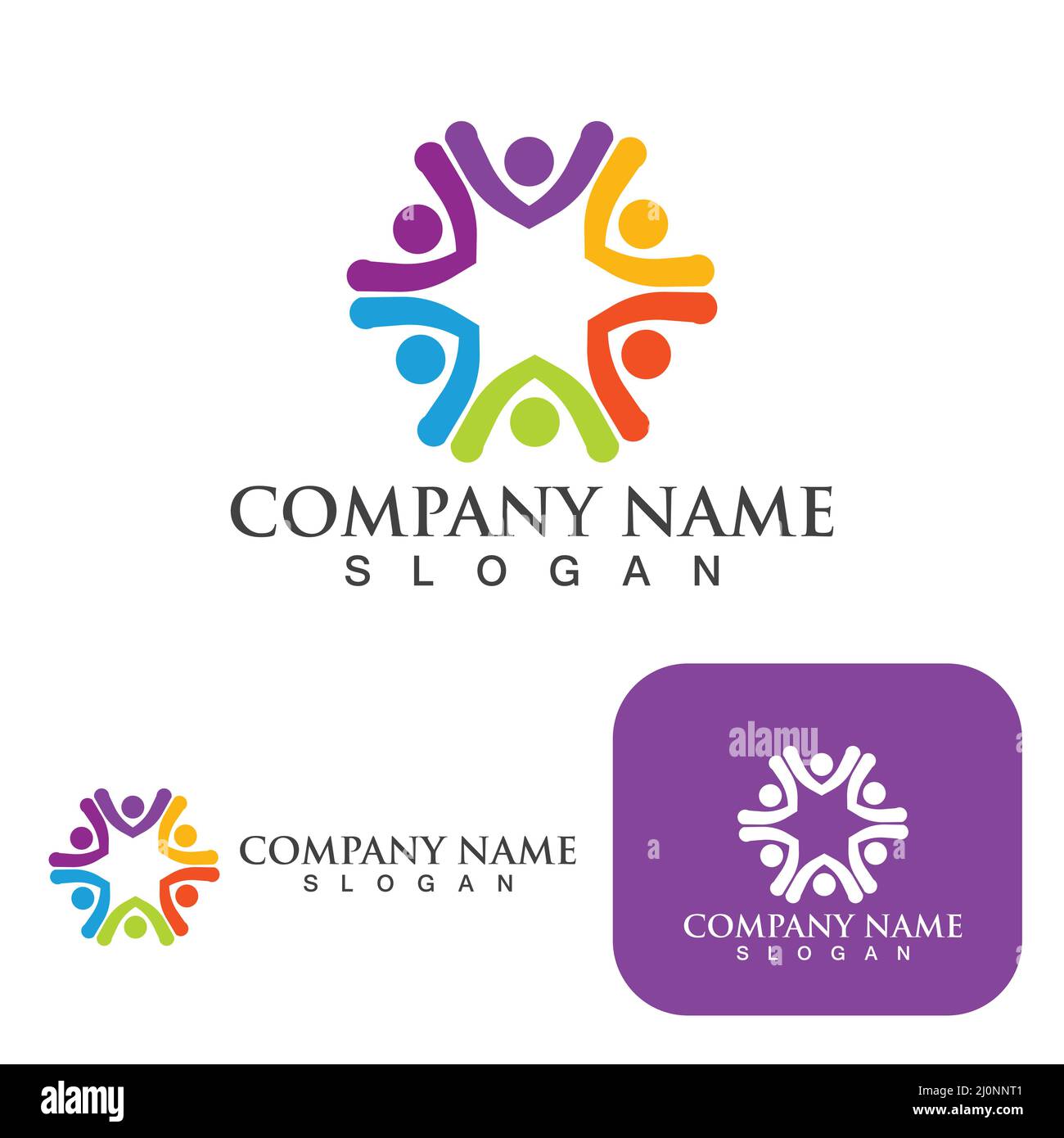 Community group logo, network and social icon vector Stock Vector Image ...