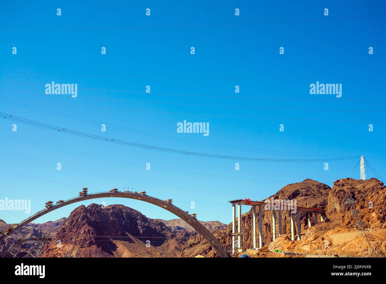 The construction of the arch bridge Stock Photo - Alamy