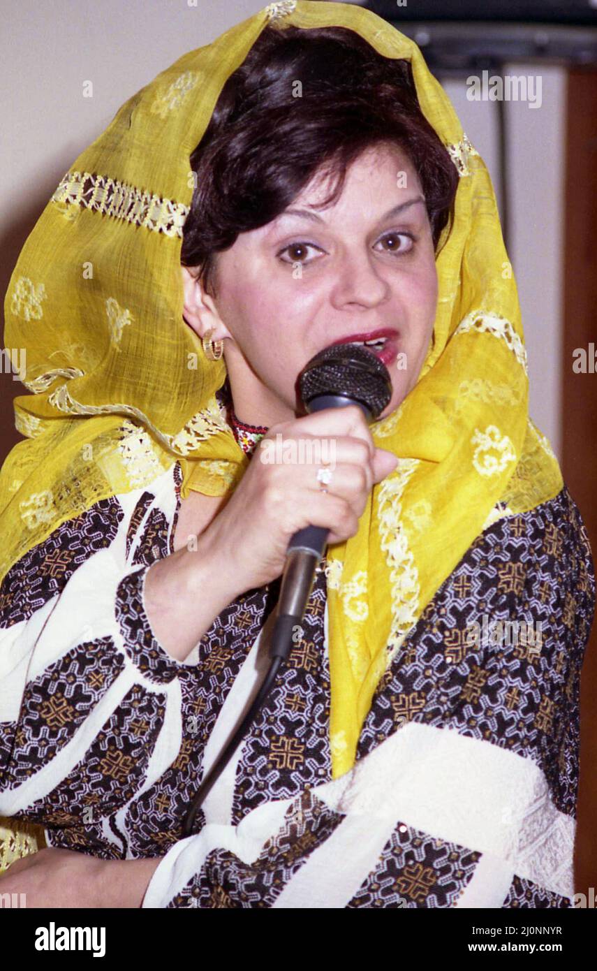 Romanian folk music artist Ionela Prodan, approx. 1990 Stock Photo - Alamy