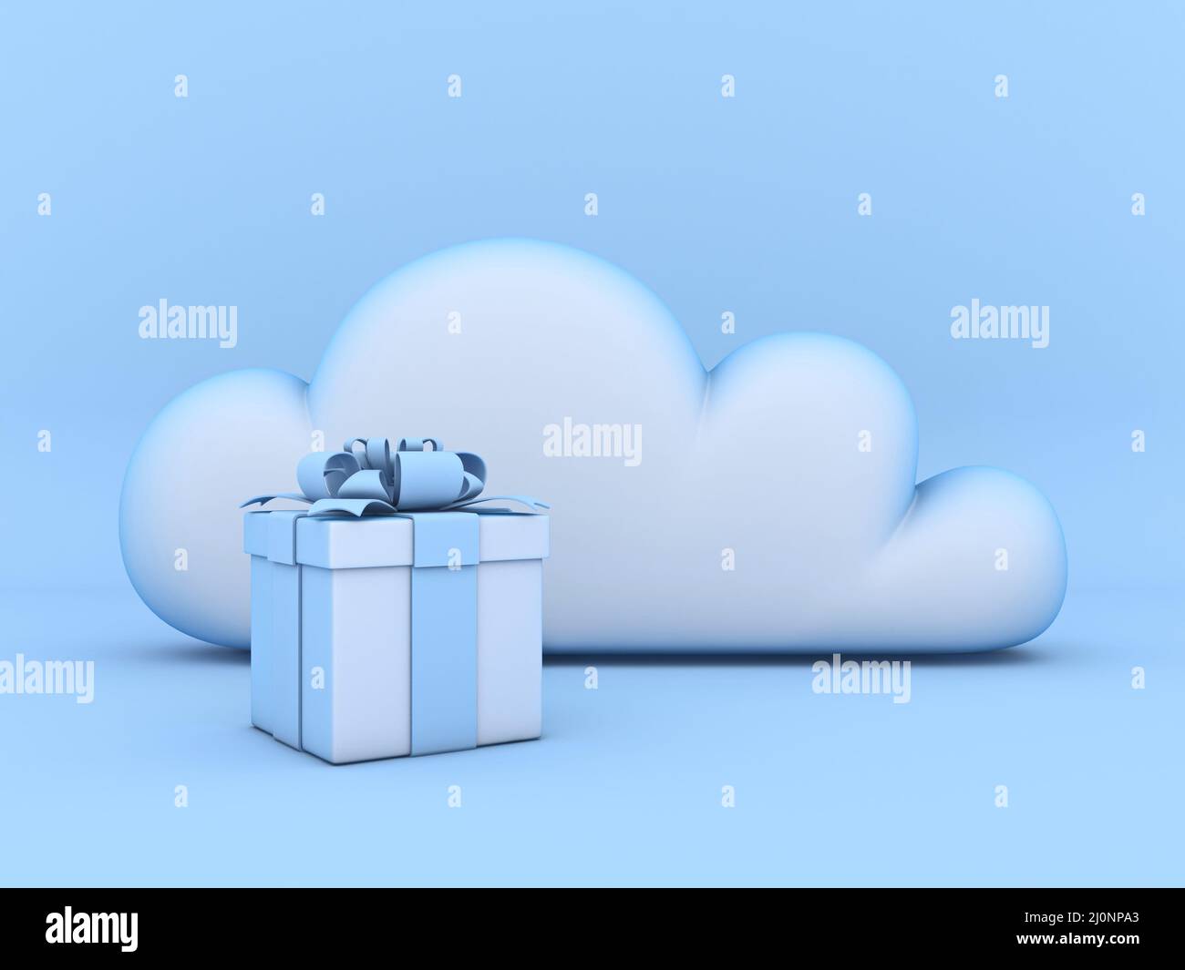 Cloud concept gift 3D Stock Photo - Alamy