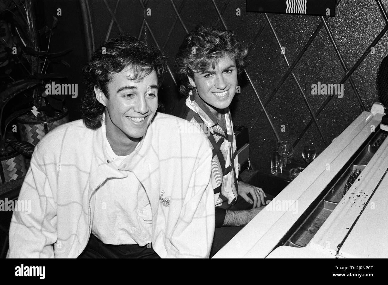 George Michael and Andrew Ridgeley of the pop group Wham! 2nd November ...