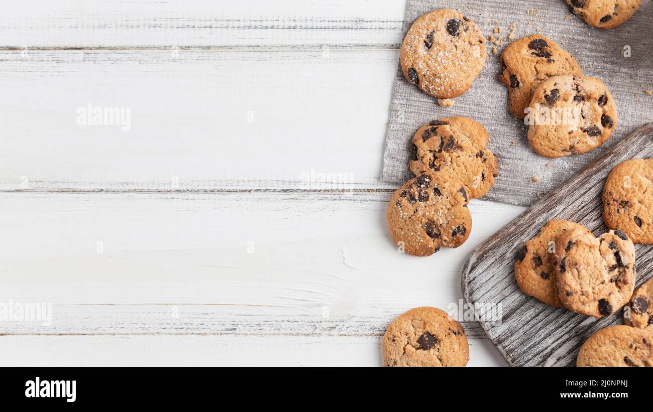 Top view chocolate cookies. High quality and resolution beautiful photo ...