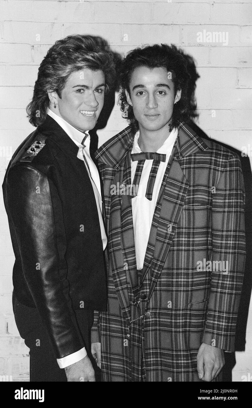 Pop group Wham! in concert at Whitley Bay. December 1984. Pop group ...