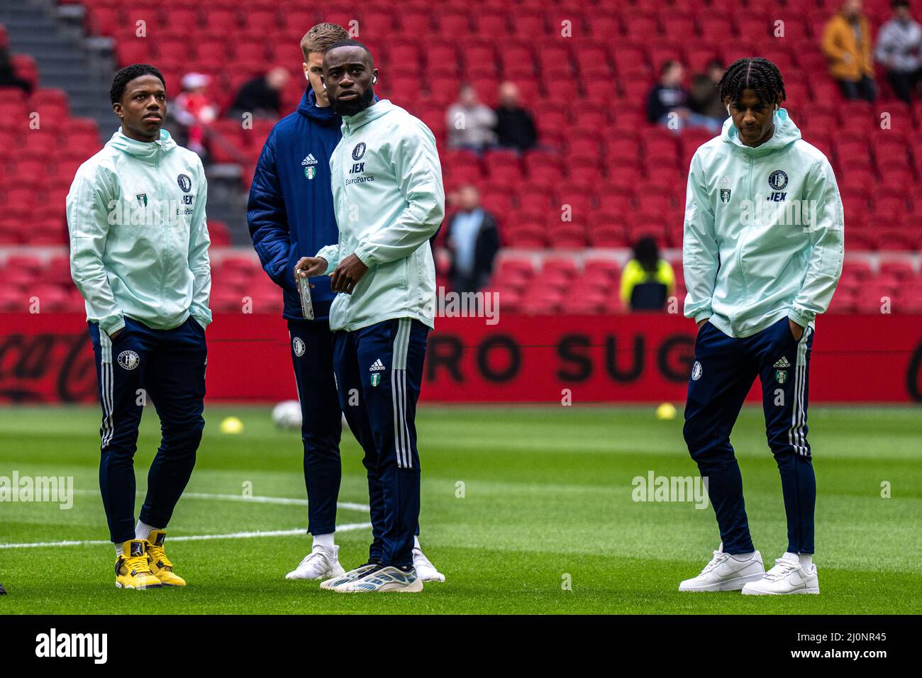 Rotterdam - Tyrell Malacia of Feyenoord, Lutsharel Geertruida of ...
