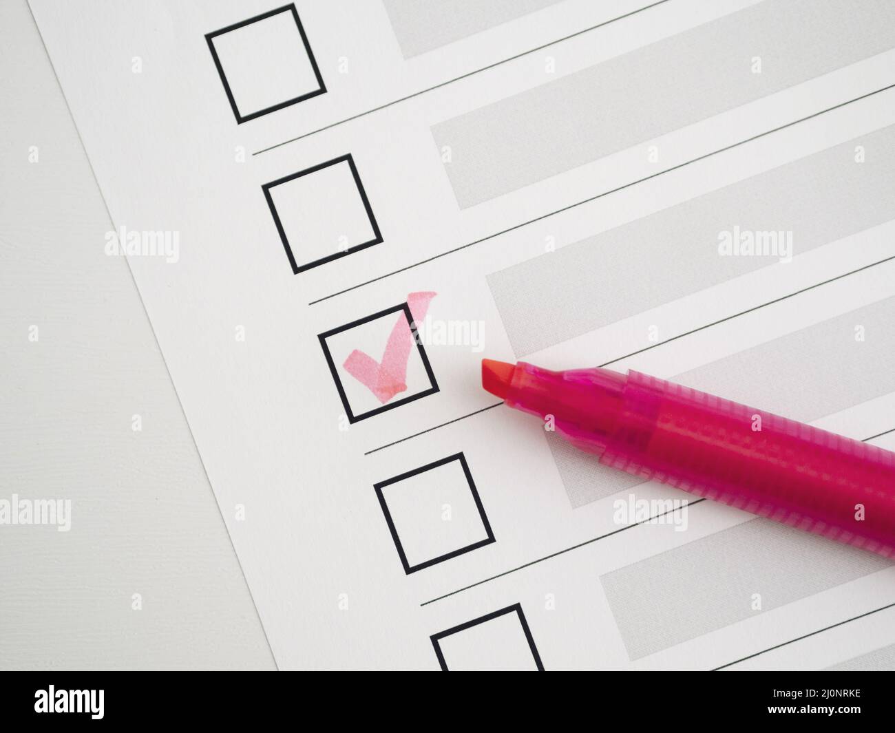 Top view marked checking box. High quality and resolution beautiful ...