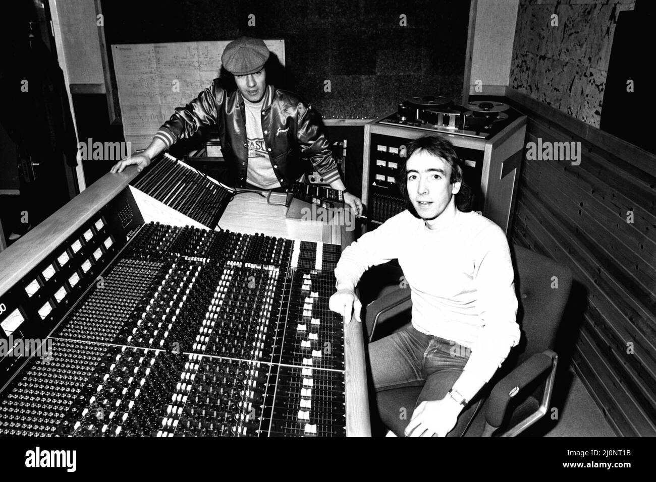 Brian Johnson, lead singer of the rock group AC/DC, with John Craig at ...