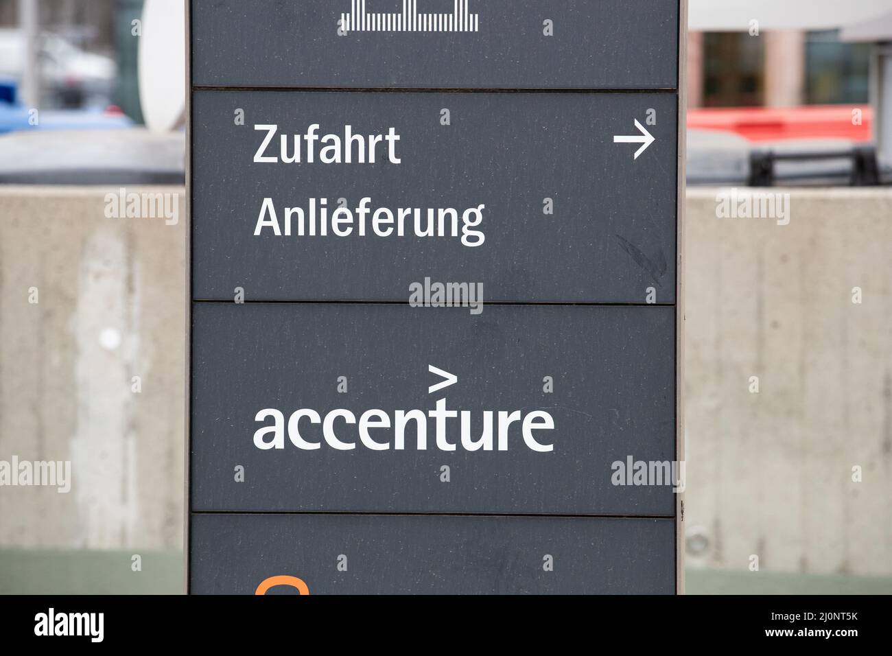 Bureaus of the consulting corporation Accenture seen in the Parstadt ...