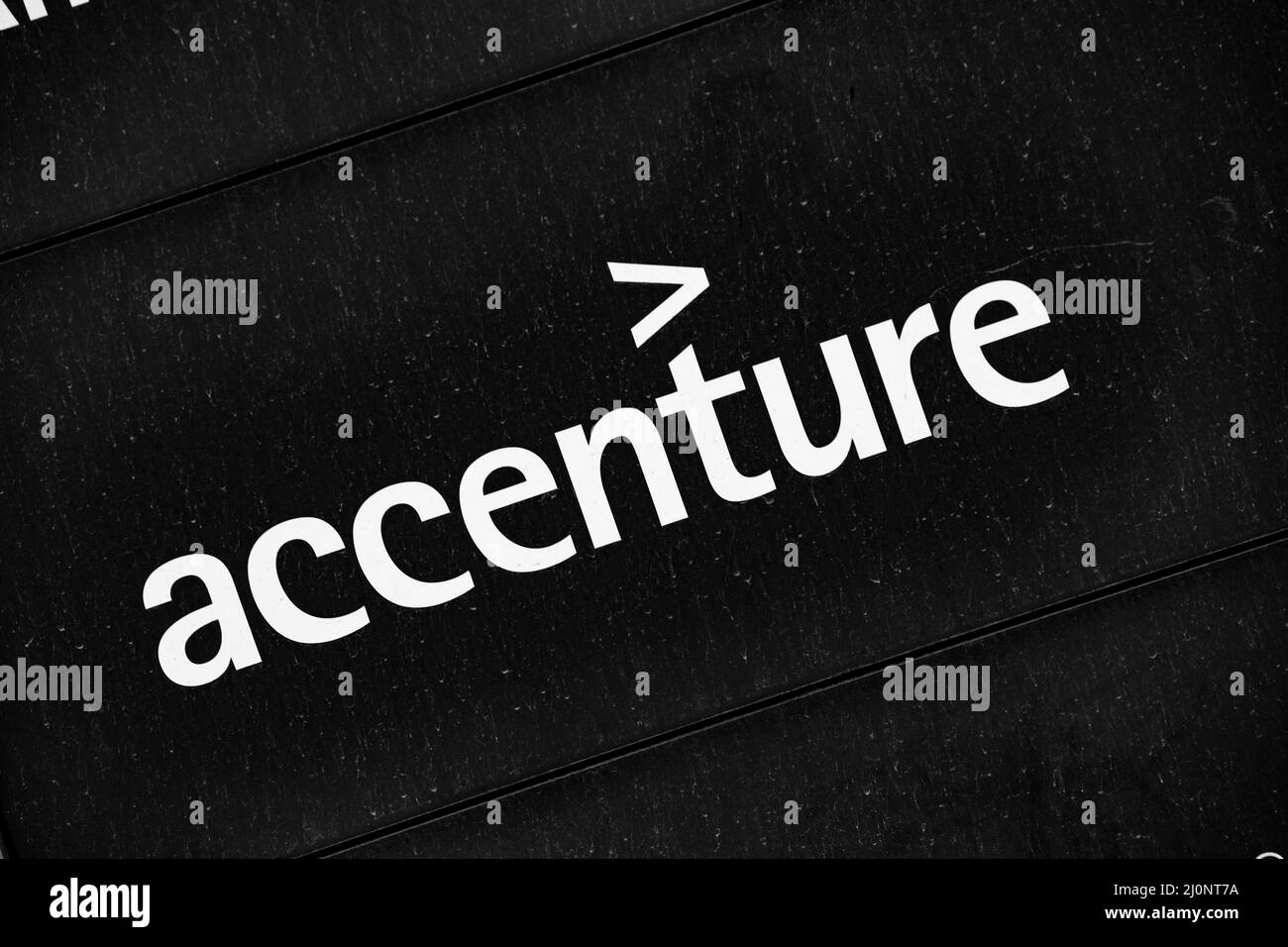 Bureaus of the consulting corporation Accenture seen in the Parstadt ...