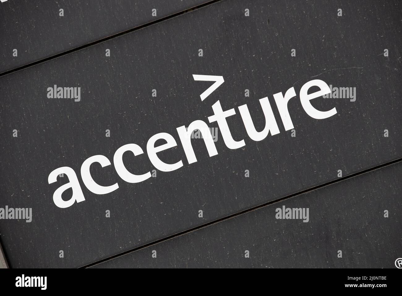 Bureaus of the consulting corporation Accenture seen in the Parstadt ...