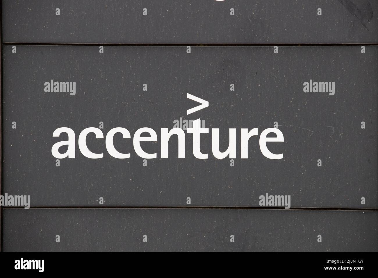Bureaus of the consulting corporation Accenture seen in the Parstadt ...