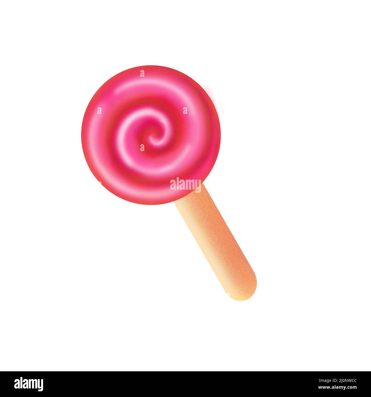 Bright red lollipop on stick Stock Photo - Alamy
