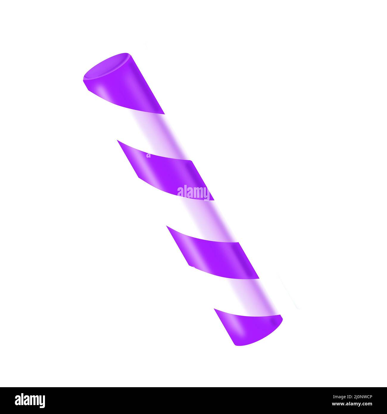 Purple and white striped candy stick Stock Photo - Alamy