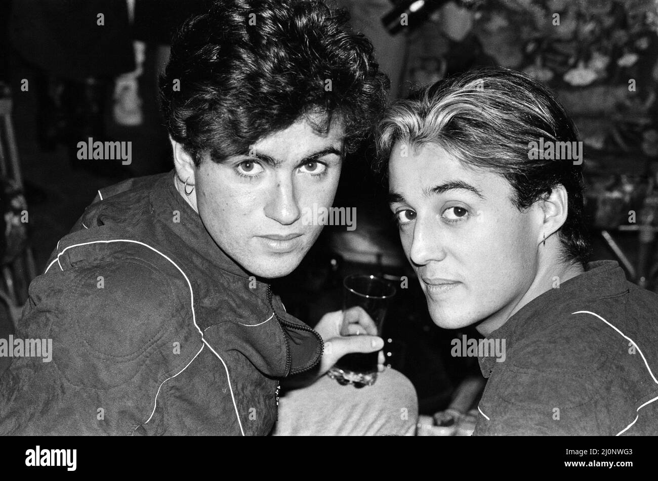 New pop sensation Wham! pictured in concert in Aberdeen, Scotland. This ...