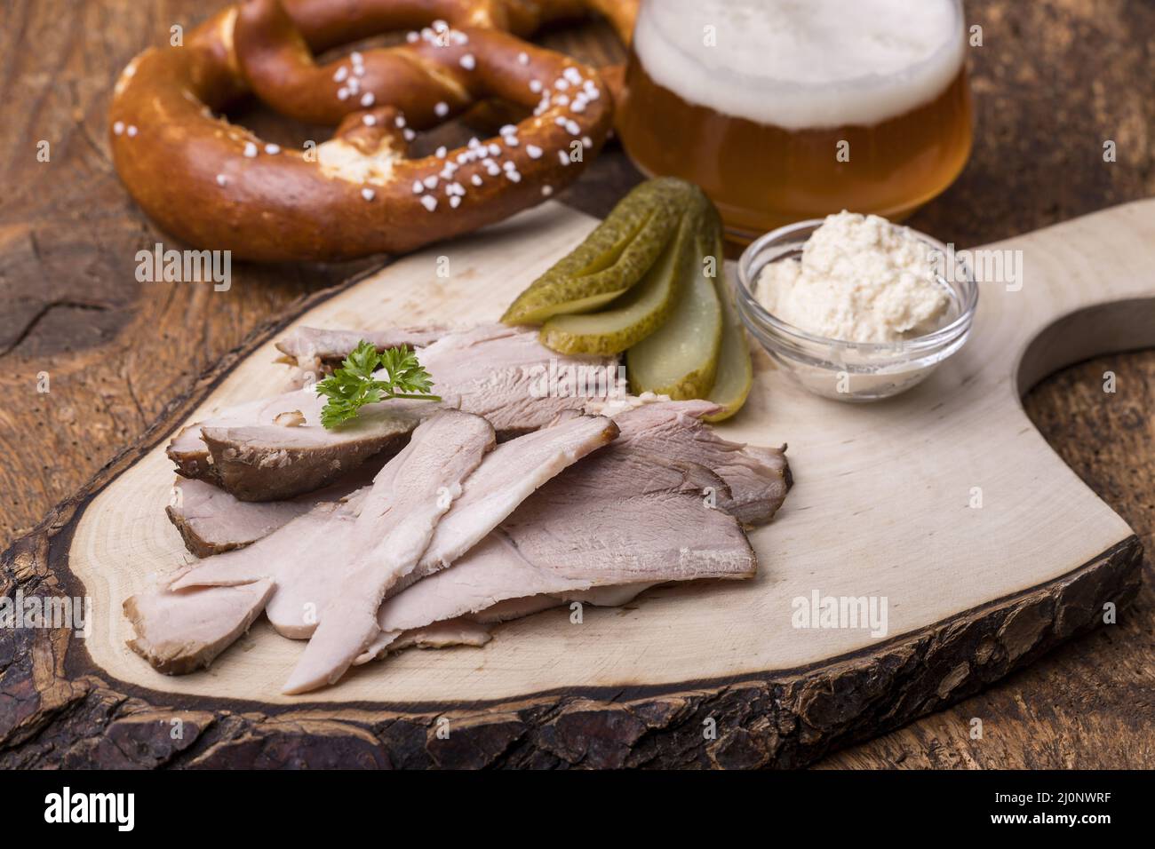 Cold bavarian roast pork Stock Photo - Alamy