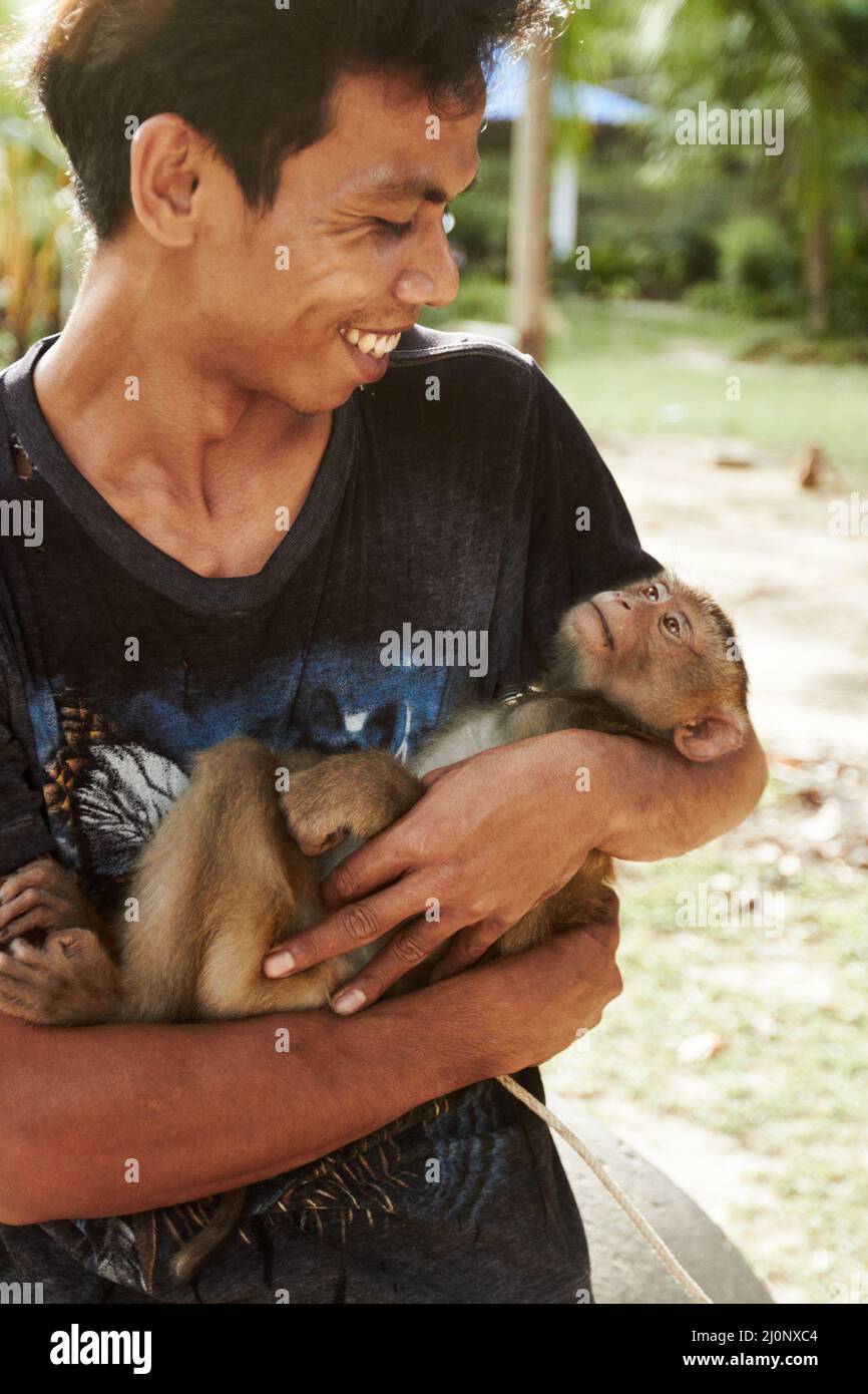 Monkey keeper hi-res stock photography and images - Alamy