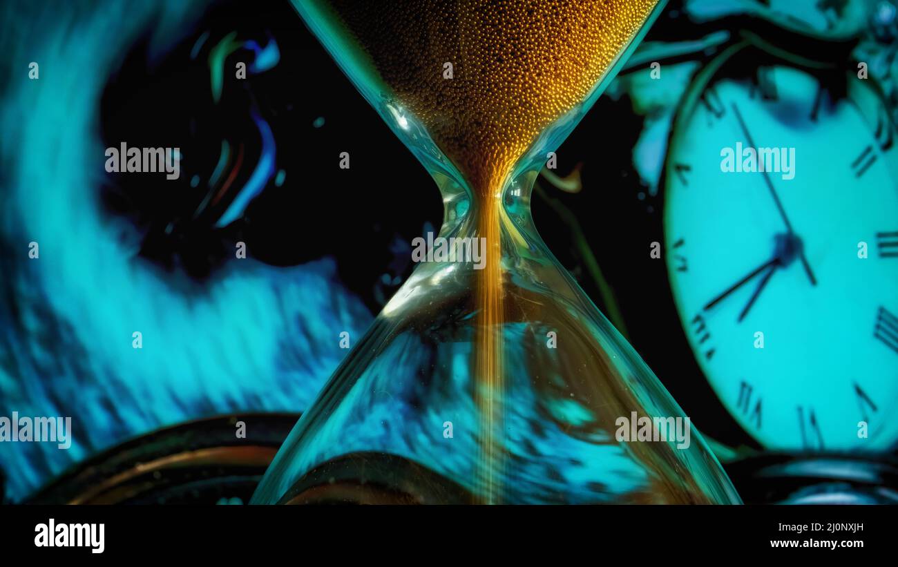 Burning hourglass hi-res stock photography and images - Alamy
