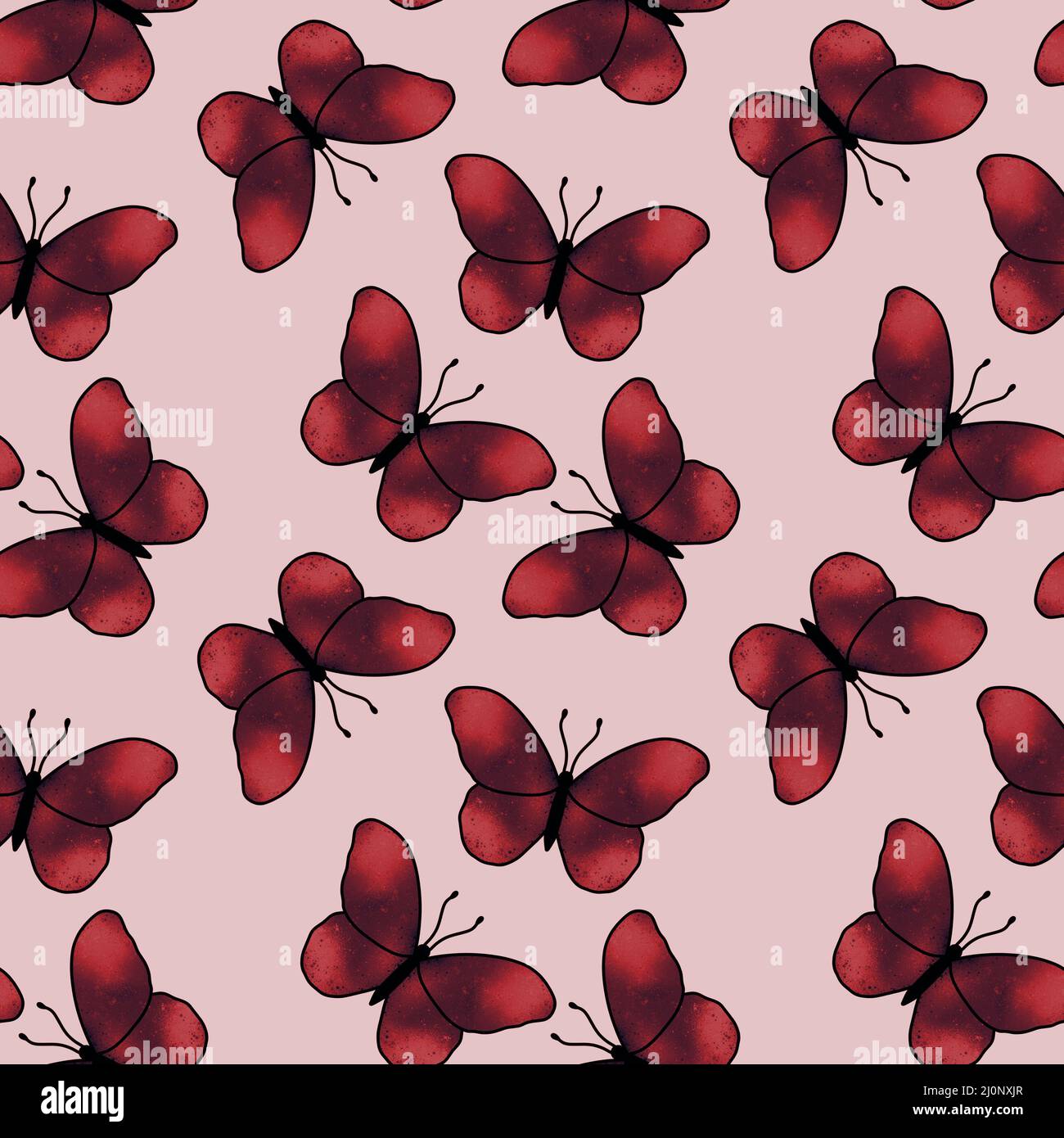 Seamless butterfly pattern for fabrics and textiles and packaging and ...