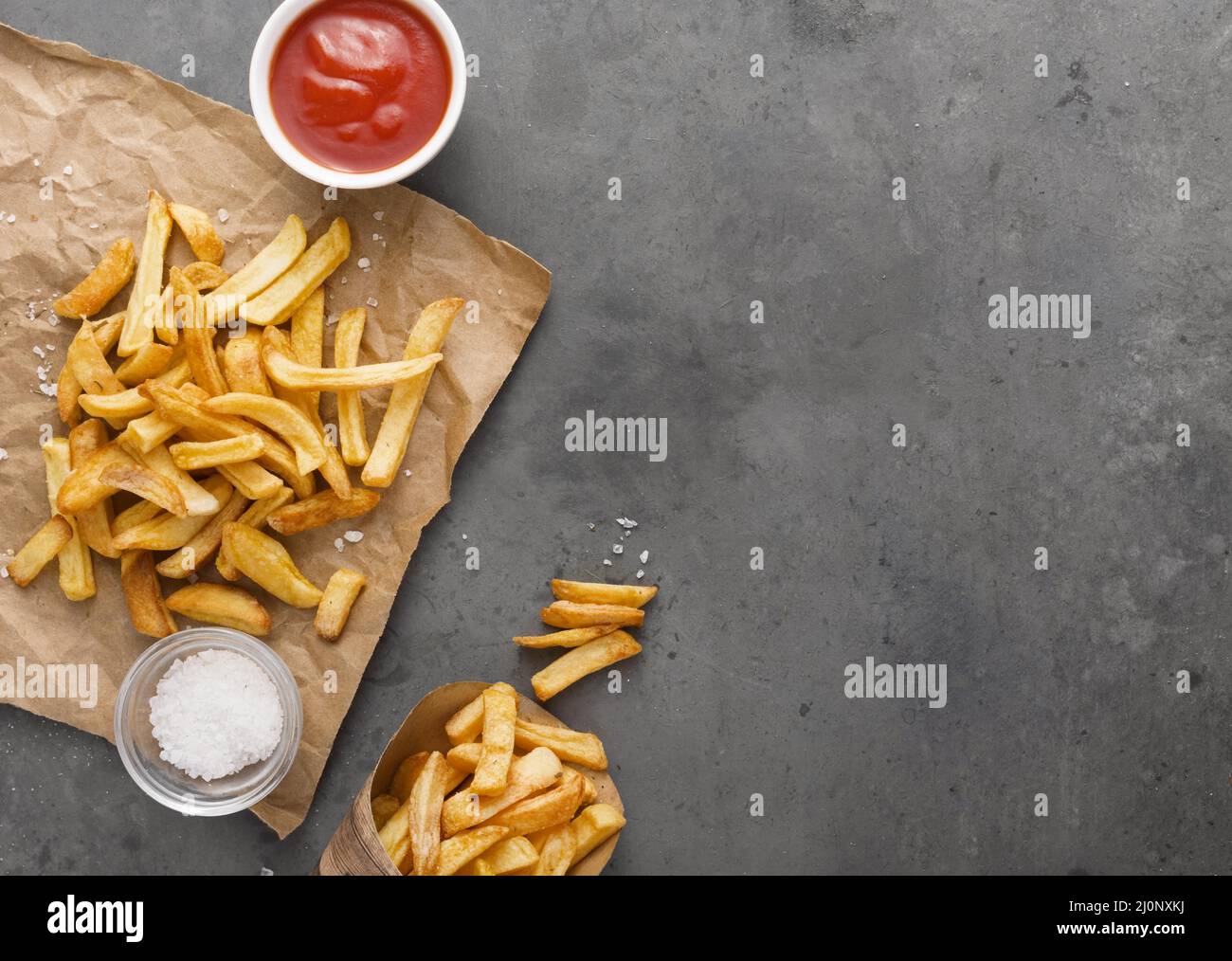 Salt french fries hi-res stock photography and images - Alamy