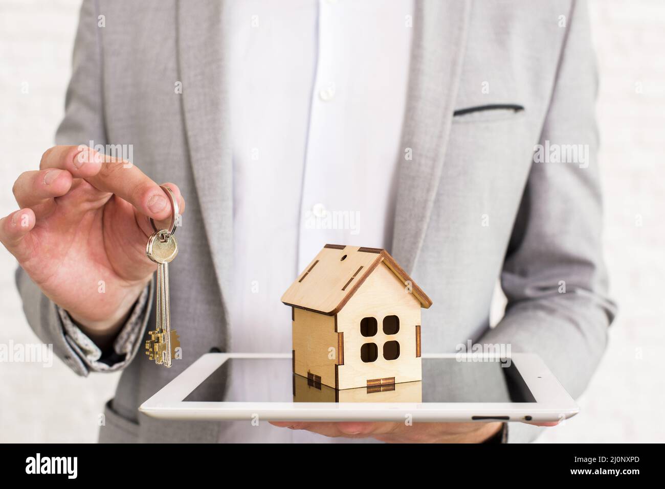 Wooden house tablet close view. High quality and resolution beautiful ...