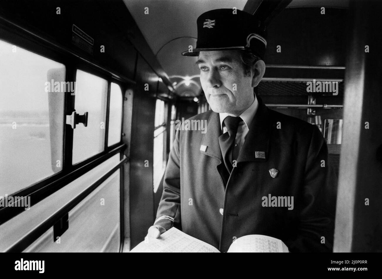 British rail guard Black and White Stock Photos & Images - Alamy