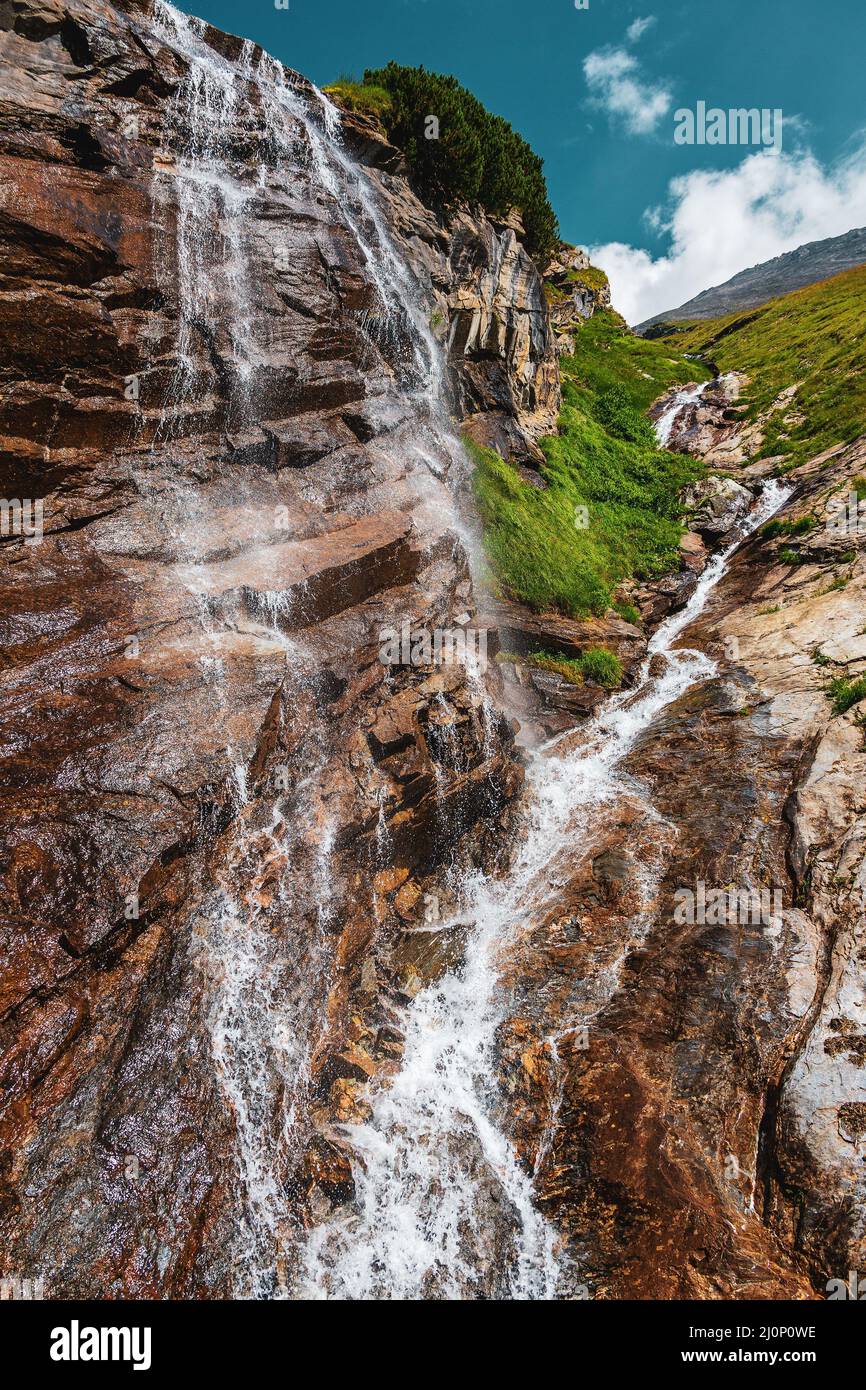 Mountain waterfall in alps hi-res stock photography and images - Alamy