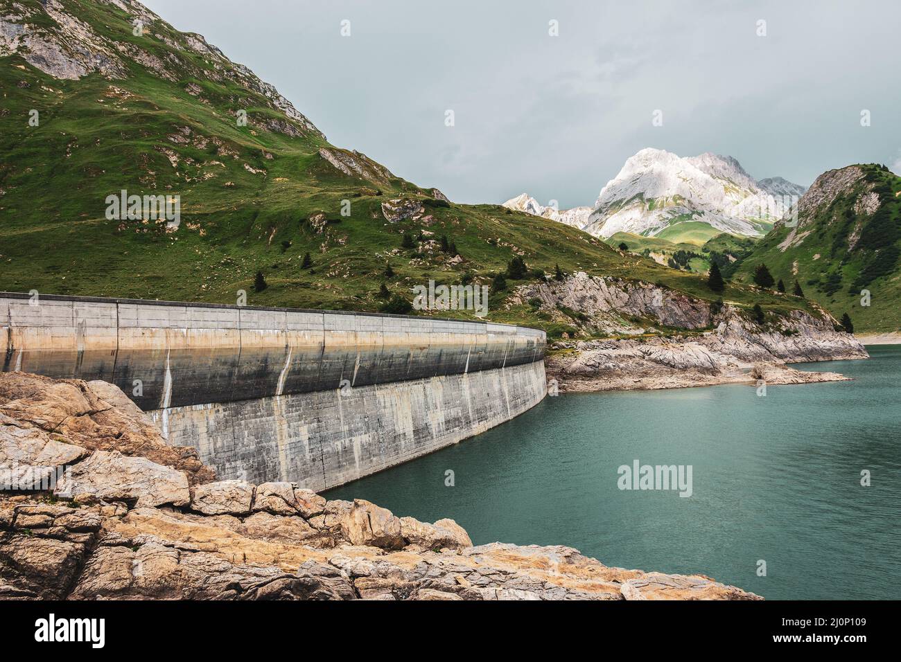 The lake Spullersee a high mountain lake in Vorarlberg Stock Photo - Alamy
