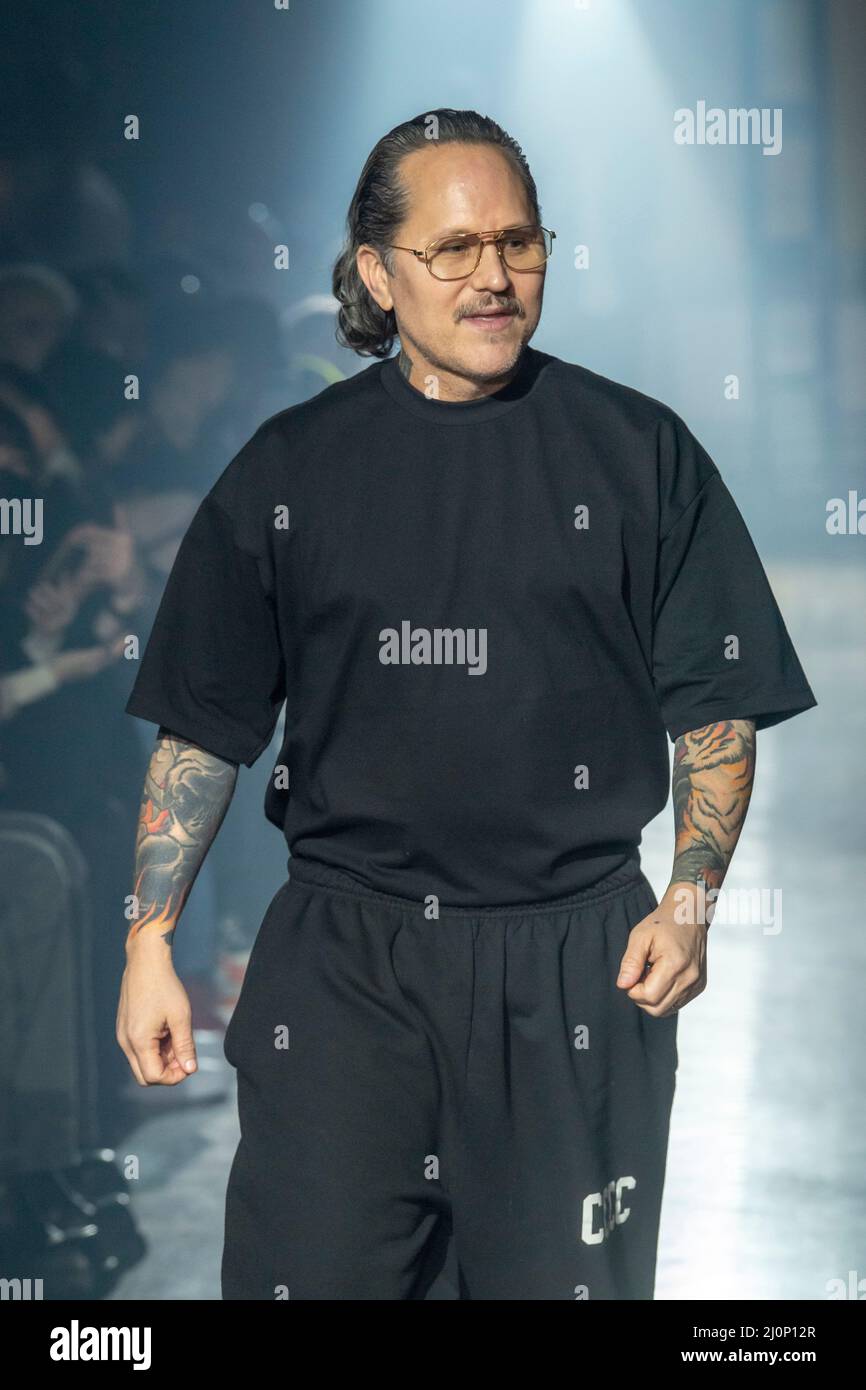 Designer Will Chavarria walks the runway during the finale for his ...