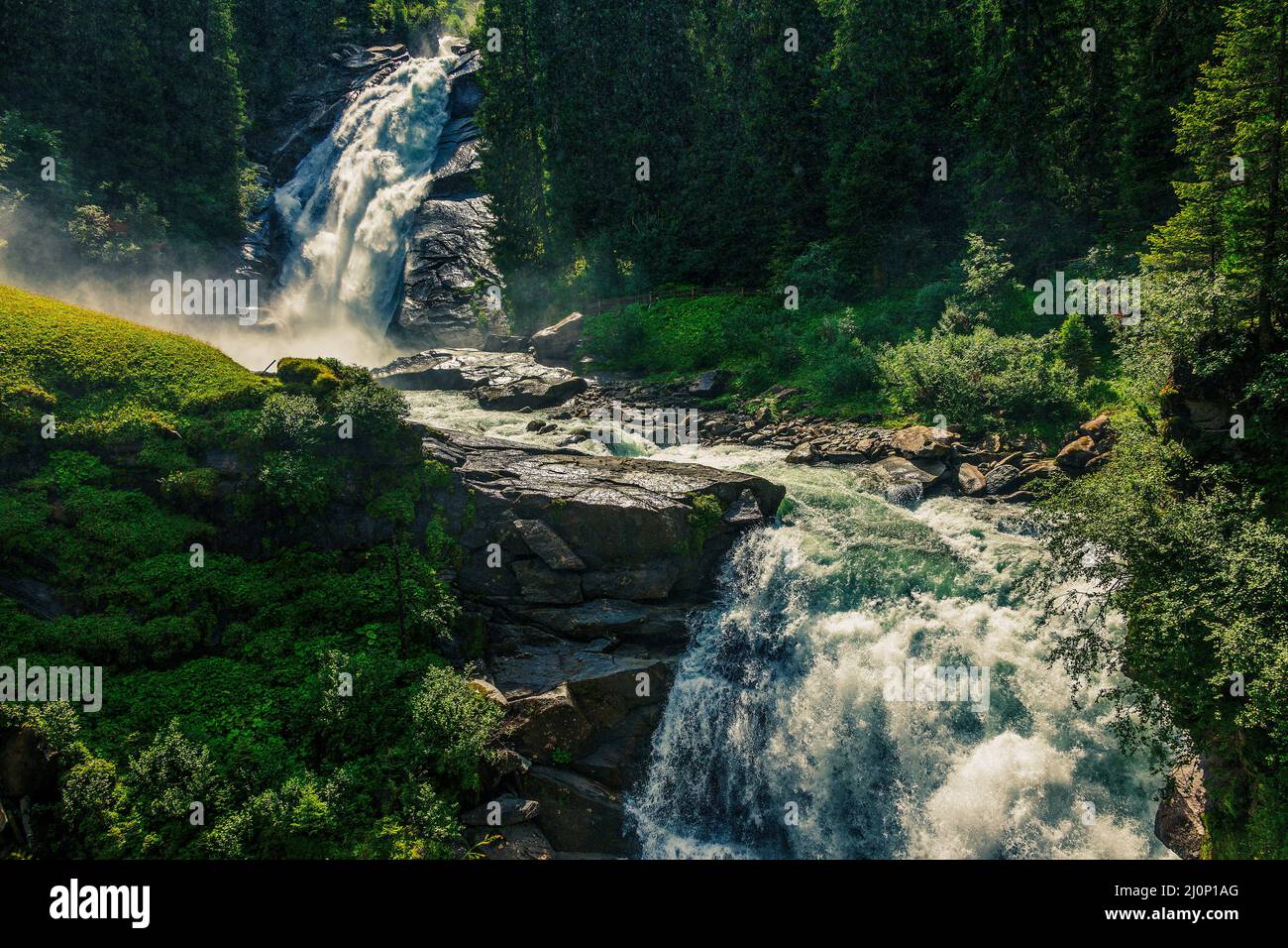 The krimmler waterfalls in krimml hi-res stock photography and images ...