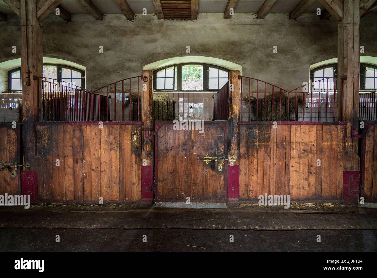 Old horse stall in Poland Stock Photo - Alamy