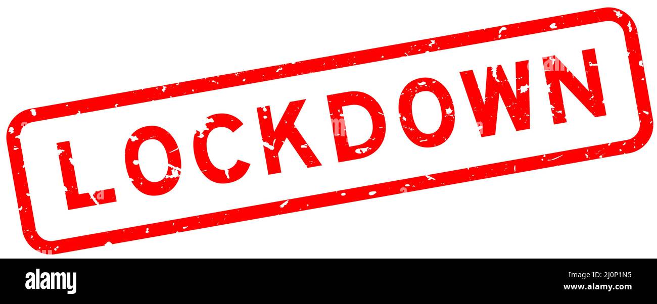 Grunge red lockdown word square rubber seal stamp on white background Stock Vector Image & Art ...