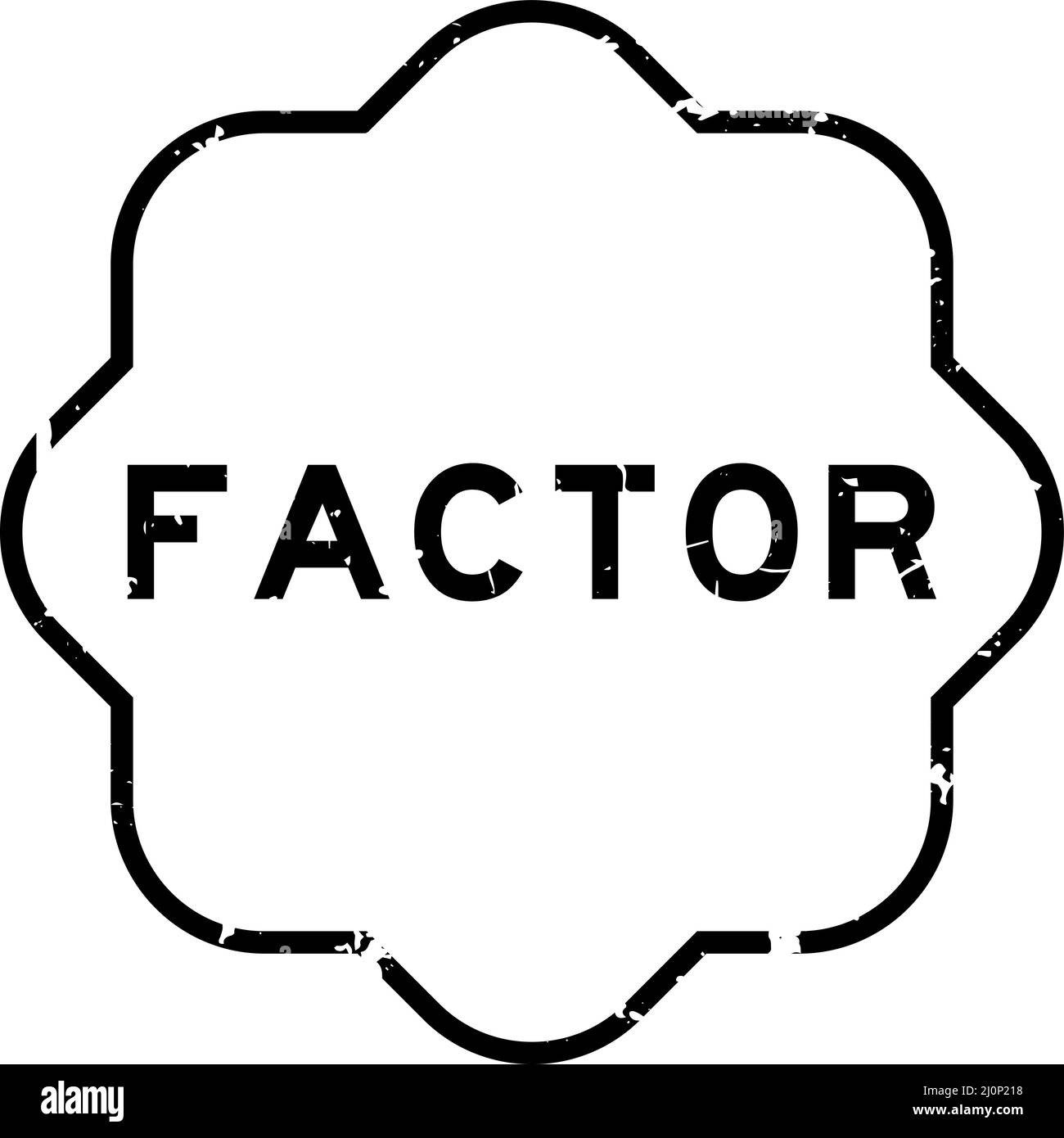 Grunge black factor word rubber seal stamp on white background Stock ...