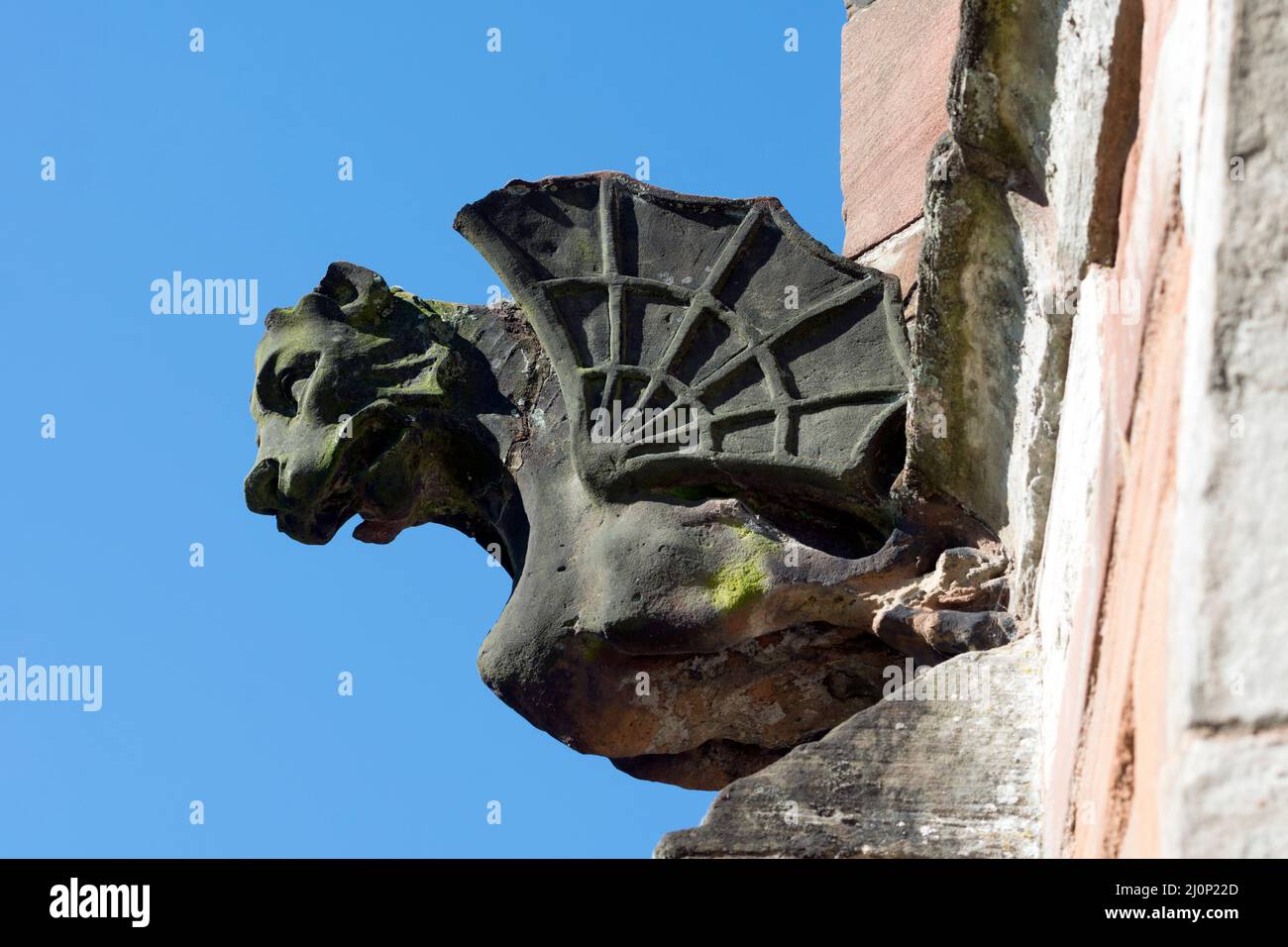 A gargoyle on St. John the Baptist, St. Laurence and St. Anne`s Church ...