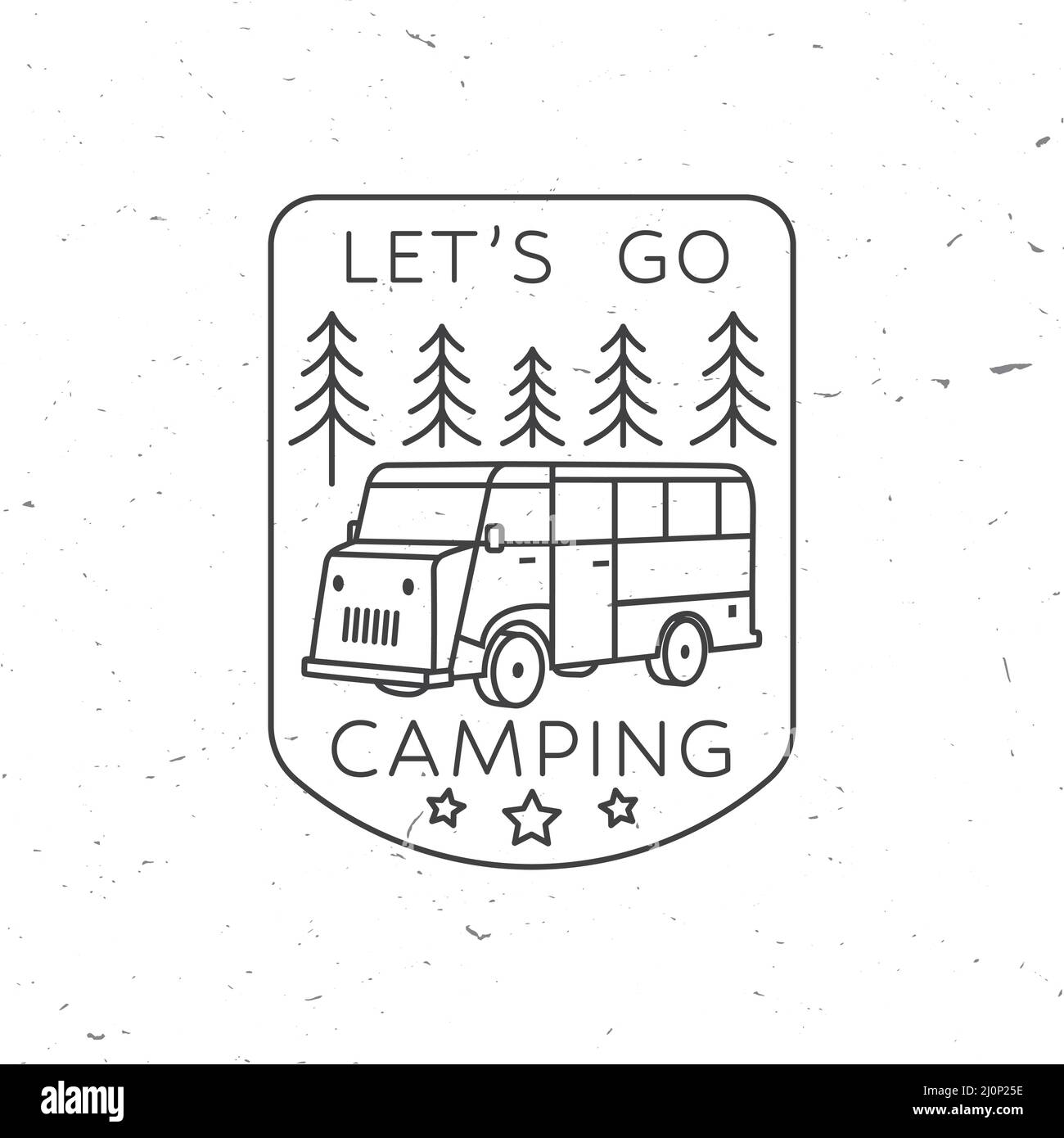 Lets go camping. Summer camp. Vector illustration Concept for shirt or ...