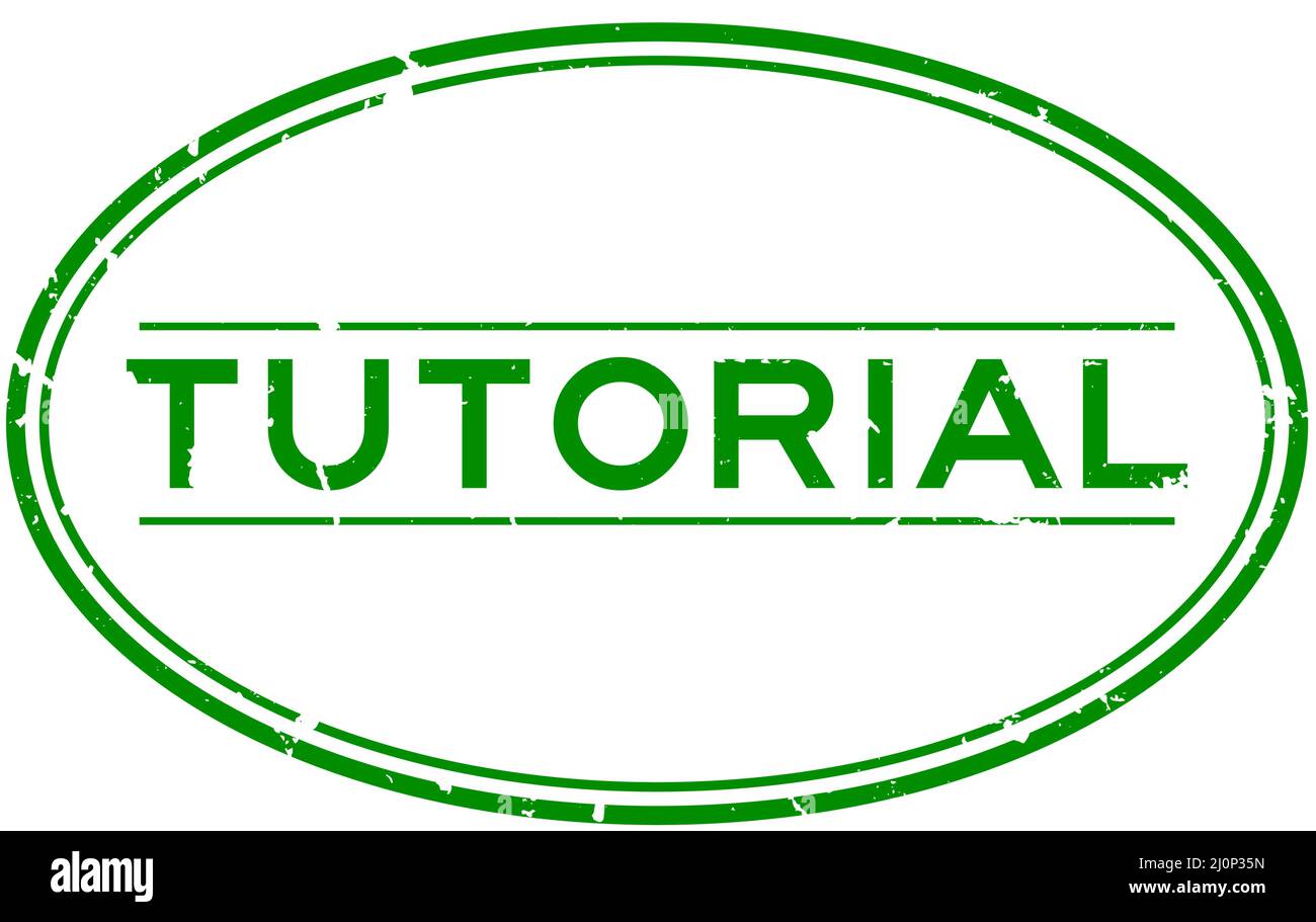 Grunge green tutorial word oval rubber seal stamp on white background Stock Vector Image & Art ...