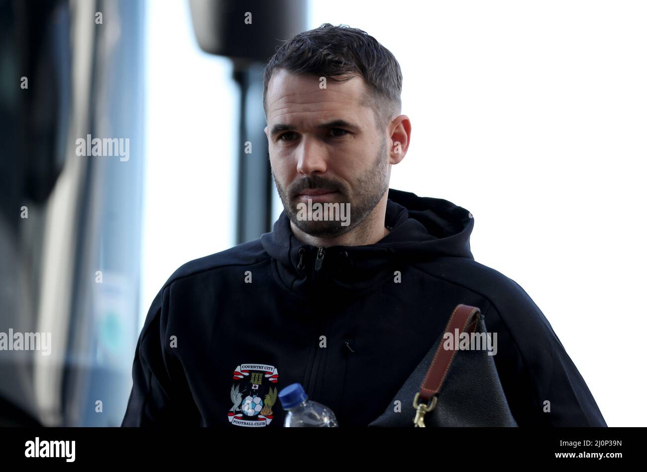 Coventry City’s U23 Manager Luke Tisdale arrives ahead the Sky Bet ...