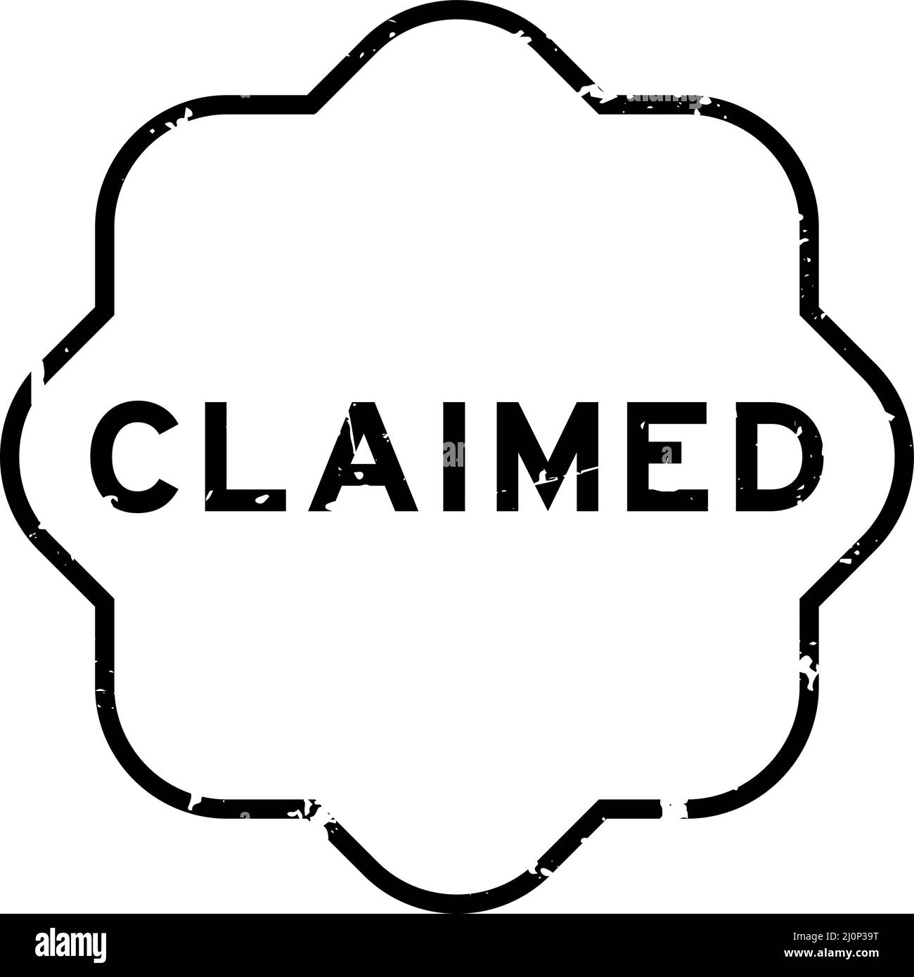 Grunge black claimed word rubber seal stamp on white background Stock ...