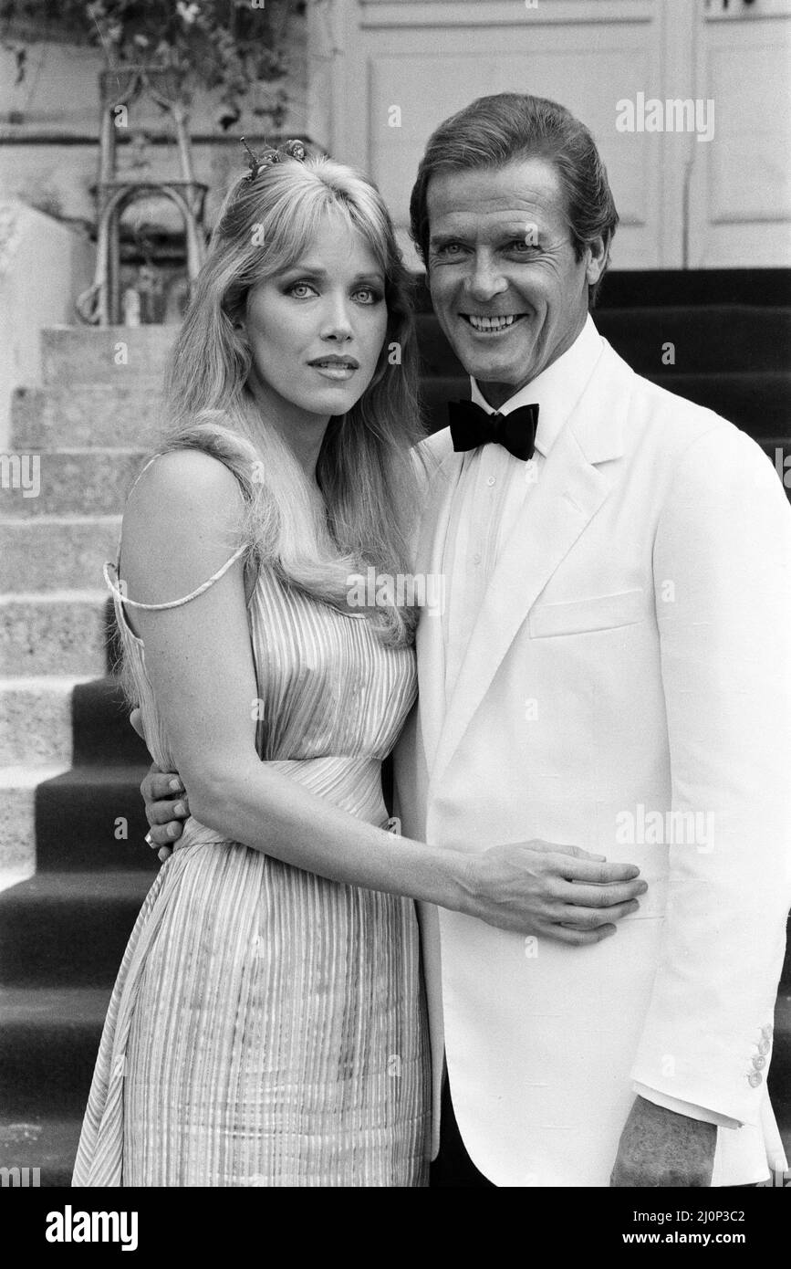 A View to a Kill 1984 James Bond film, Photocall outside The Chateau de ...