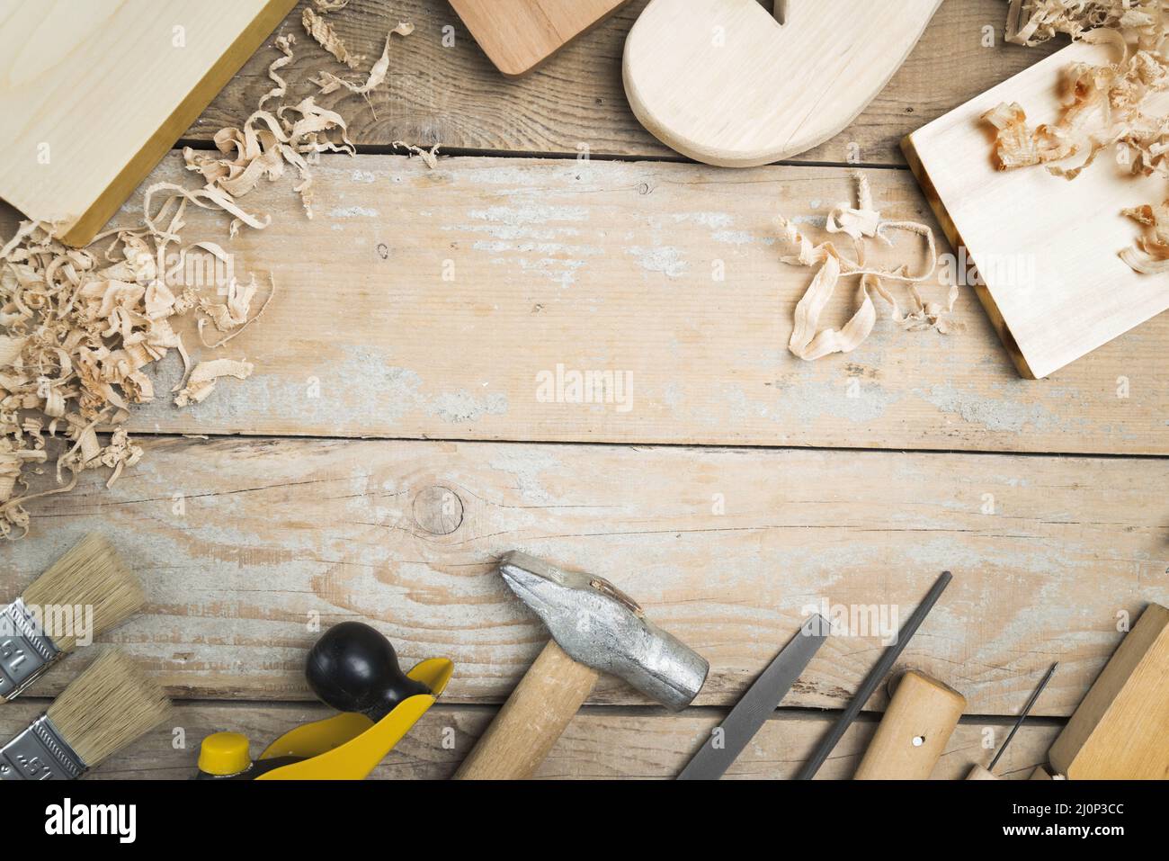 Top view carpenter set tools. High quality and resolution beautiful ...