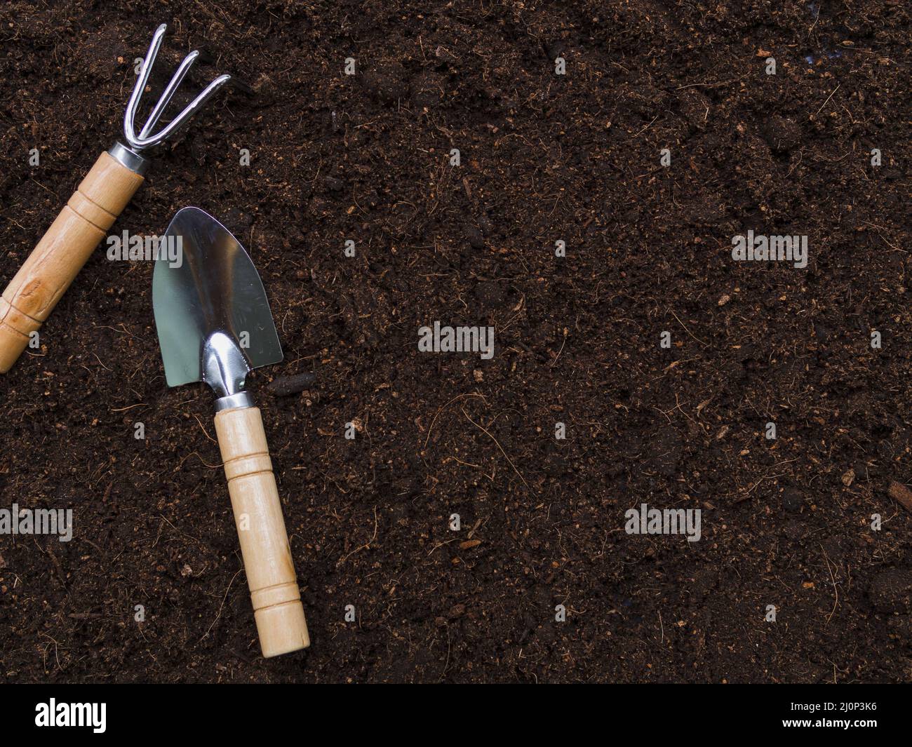 Top view gardening tools. High quality and resolution beautiful photo ...