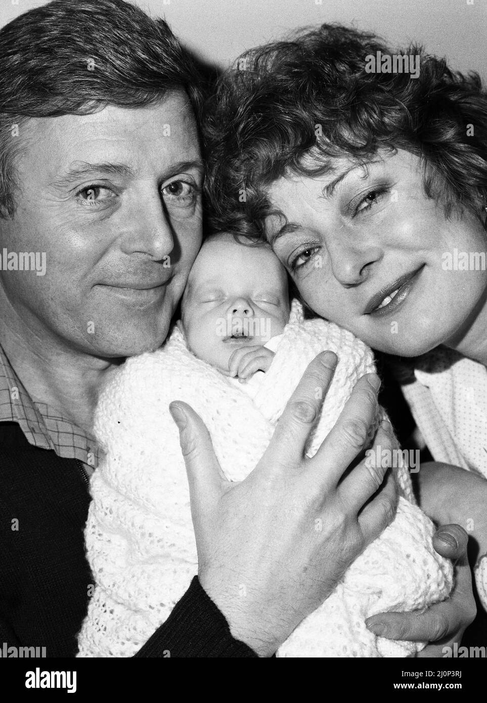 Michael Aspel and his wife Lizzie Power with their newborn son, Patrick ...