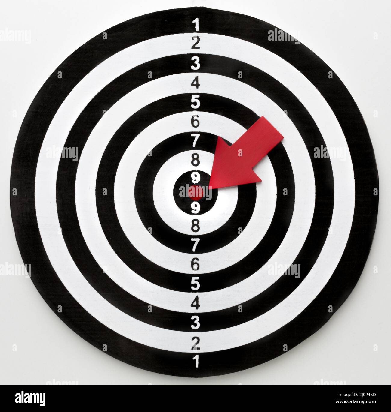 Top view target with arrow pointing bullseye. High quality and ...
