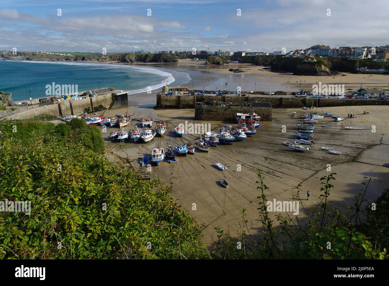 Fishing Boats at Newquay Harbour, Cornwall Stock Photo - Alamy Fishing Boats at Newquay Harbour, Cornwall Stock Photo - Alamy