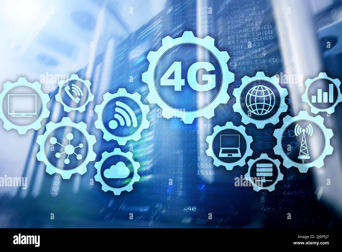 Mobile telecommunication cellular high speed data connection concept ...