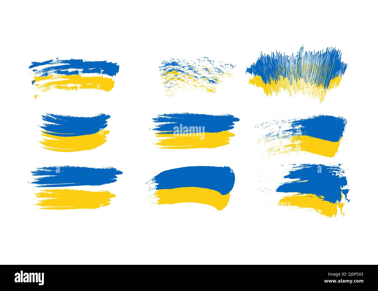 Ukraine flag brush concept . Flag of Ukraine grunge style banner ...
